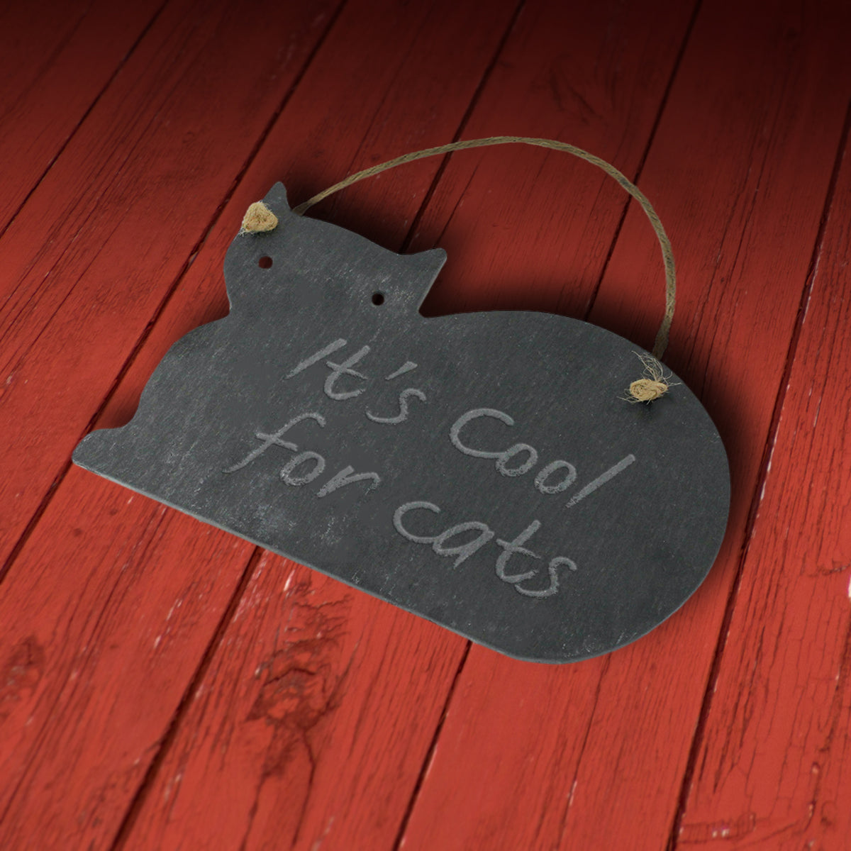 Slate Cat Sign - Engraved with your message – cherrymade.co.uk